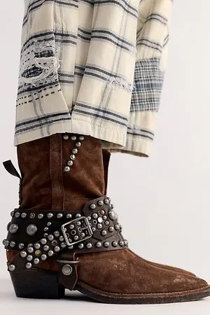 Free People We The Free Axel Boots - Fudge Oiled Suede