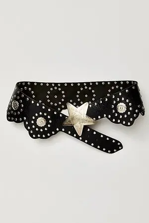 Z & L EUROPE Solar Myth Stud Belt - Black