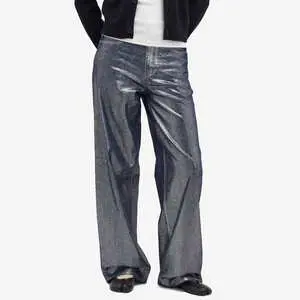 Isabel Marant Relaxed Fit Metallic Denim Jeans