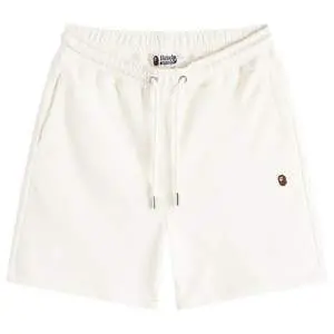 A BATHING APE One Point Sweat Short - White