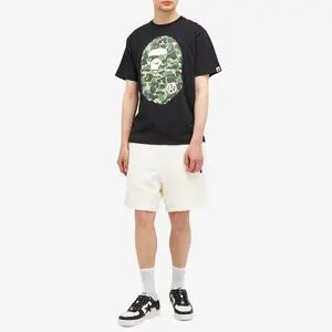 A BATHING APE One Point Sweat Short - White
