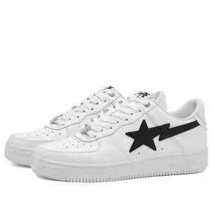 A BATHING APE Sta Painted Leather Sneakers