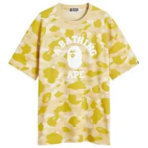 A BATHING APE Color Camo College T-shirt Relax