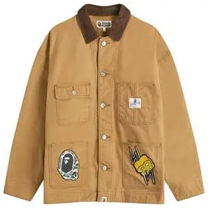 A BATHING APE Washed Duck Coverall Jacket