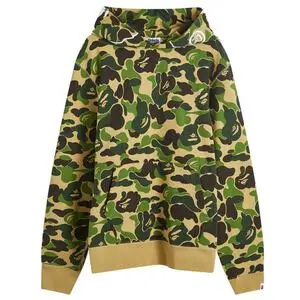 A BATHING APE Abc Camo 2nd Ape Pullover Hoodie - Green