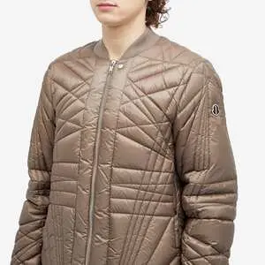 Rick Owens X Moncler Megapenta Flight Jacket In Dust - 60% Off