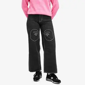 A BATHING APE Ape Head Oversized Jeans