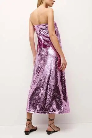 MARIE OLIVER Nalonie Strapless Sequin Dress