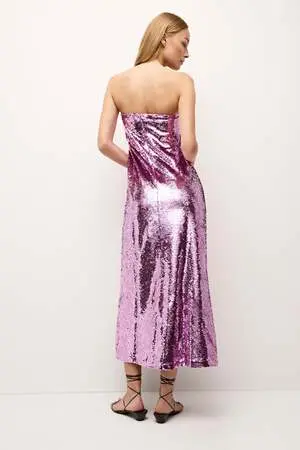 MARIE OLIVER Nalonie Strapless Sequin Dress