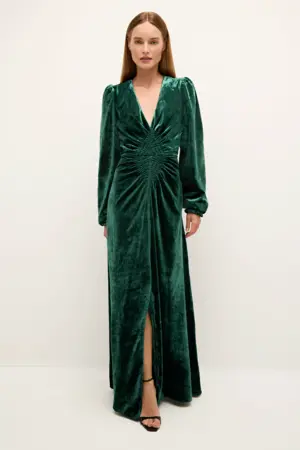 MARIE OLIVER Elsabeth Velvet Maxi Dress