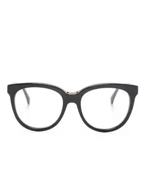 Max Mara Logo Cat-eye Glasses - Black