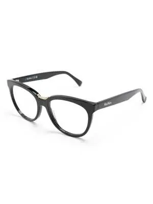 Max Mara Logo Cat-eye Glasses - Black