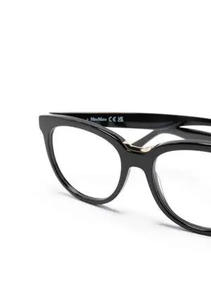 Max Mara Logo Cat-eye Glasses - Black