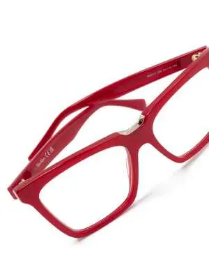 Max Mara Logo-print Cat-eye Frame Glasses - Red