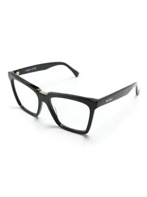 Max Mara Logo-print Rectangle-frame Glasses