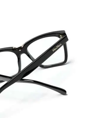 Max Mara Logo-print Rectangle-frame Glasses