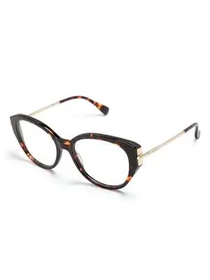 Max Mara Tortoiseshell Round Frame Eyeglasses