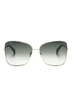 Max Mara Geometric-frame Sunglasses - Gold