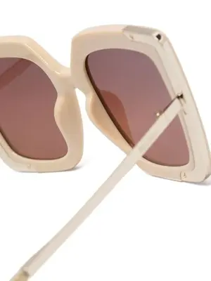 Max Mara Logo-engraved Cat-eye Sunglasses