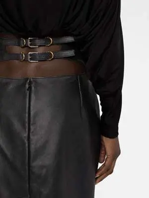 Givenchy Buckle-detail Leather Pencil Skirt
