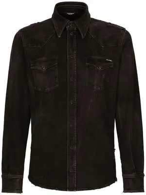 Dolce & Gabbana Distressed-effect Denim Shirt