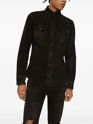Dolce & Gabbana Distressed-effect Denim Shirt
