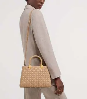 BVLGARI Leather Serpentine Duo Top-handle Bag