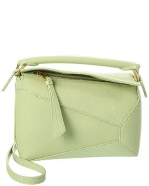 Loewe Loewe Puzzle Mini Leather Shoulder Bag Green
