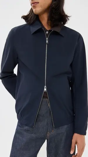 Theory Brody Jacket In Precision Ponte - Baltic