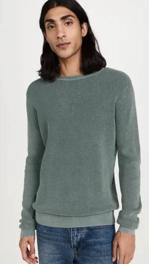 Faherty Brand Sunwashed Crew Neck Sweater - Mountain Olive