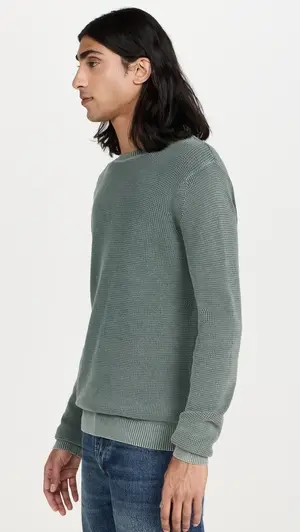 Faherty Brand Sunwashed Crew Neck Sweater - Mountain Olive