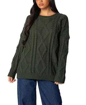 Women's Oversized Cable-Knit Sweaters