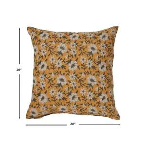 ROSELLI Sunflower Field Linen Decorative Pillow, 20 X 20