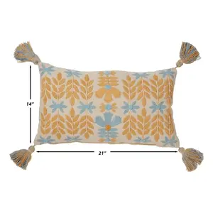 ROSELLI Stockholm Days Embroidered Decorative Pillow, 14 X 21