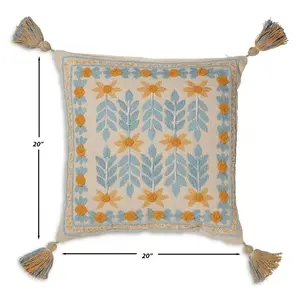 ROSELLI Stockholm Nights Embroidered Decorative Pillow, 20 X 20