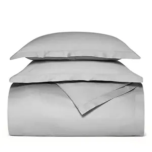 BOLL & BRANCH Signature Cotton Hemmed Duvet Set, Twin/twinxl - Pewter