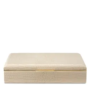 Aerin Classic Croc Embossed Leather Desk Box