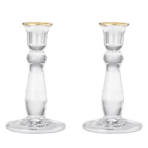 Aerin Sancia Tall Taper Candleholders, Set Of 2 - Clear