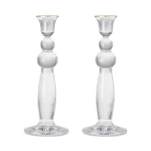 Aerin Sancia Extra Tall Taper Candleholders, Set Of 2 - Clear