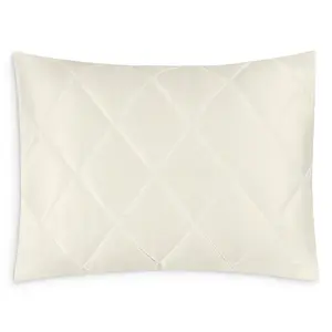MATOUK Nocturne Sateen Quilted Boudoir Sham - Ivory