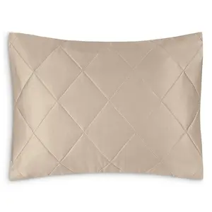 MATOUK Nocturne Sateen Quilted Boudoir Sham - Khaki