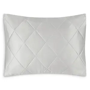 MATOUK Nocturne Sateen Quilted Boudoir Sham - Silver