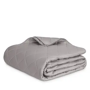 MATOUK Nocturne Sateen Quilt, Full/queen Platinum
