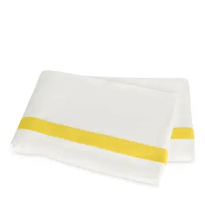 MATOUK Ambrose Flat Sheet, King Bone/lemon