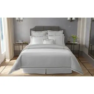 MATOUK Ambrose Flat Sheet, King - Bone/silver