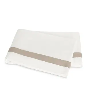 MATOUK Ambrose Flat Sheet, King - Bone/silver