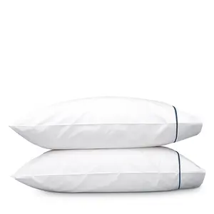 MATOUK Gatsby Pillowcase Set, Standard - Steelblue