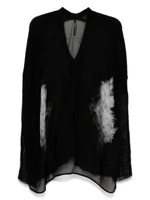 Masnada Scollo V-neck Jumper - Black