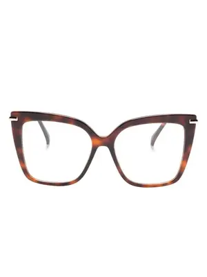 Max Mara Tortoiseshell Cat-eye Glasses - Brown
