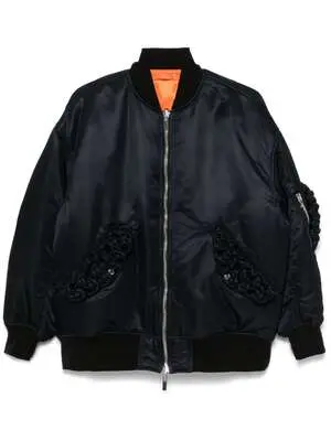 Noir Kei Ninomiya 3d-Detail Bomber Jacket In Black - 45% Off